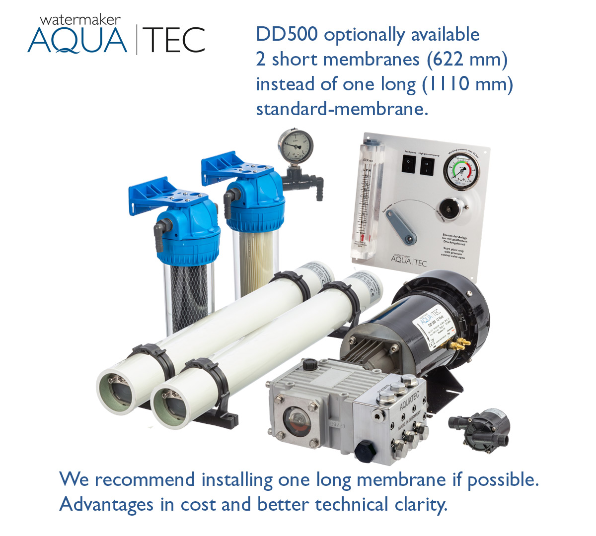 Marine Yacht Watermaker / desalinator 12 V DC/ 24 V DC and 48 VDC